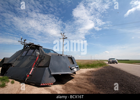 The TIV 2 or Tornado Intercept Vehicle 2 is parked in a parking lot in ...