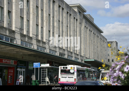 City of Plymouth, England. City centre traffic on Plymouth’s busy Royal ...