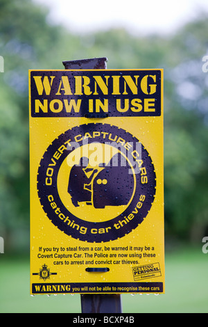 police warning sign covert capture cars on road by shapwick heath ...