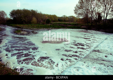 pollution of the lambro river, milan, lombardia, italy Stock Photo - Alamy