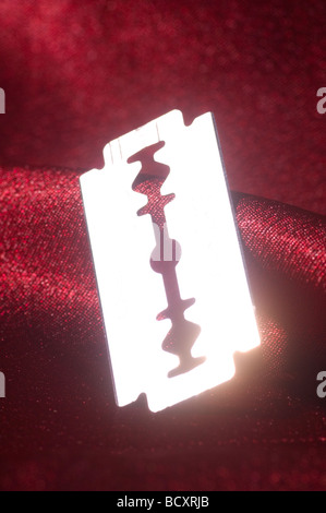 Sharp Metal Razor Blade Shaving Machine Photo Stock Photo - Alamy