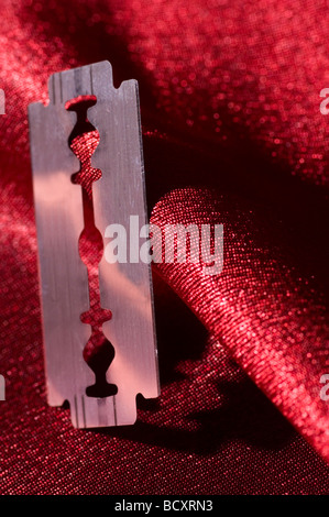 Sharp Metal Razor Blade Shaving Machine Photo Stock Photo - Alamy