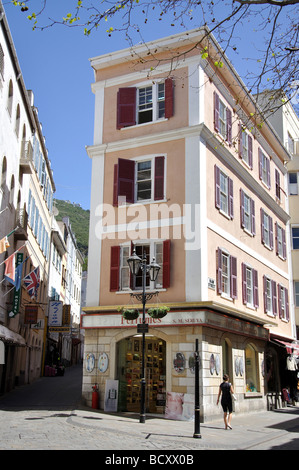 main street city of gibraltar the rock Stock Photo - Alamy