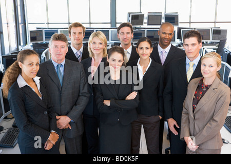 Group Shot Of Stock Traders Stock Photo - Alamy