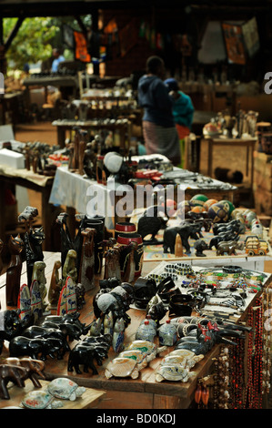 People shopping for tourist gifts at Swazi Candles Market, Kingdom of ...