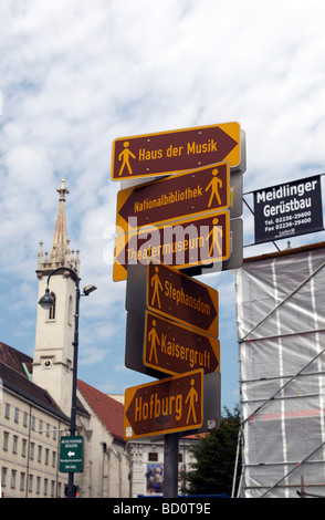 Street signs in Vienna Stock Photo - Alamy