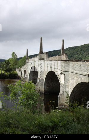 Wade's Bridge across River Tay on B846 at Scottish town Aberfeldy Perth ...