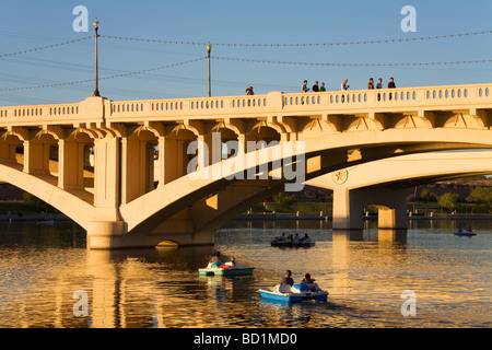 Town Lake & Mill Avenue Bridge, Tempe, Greater Phoenix Area, Arizona ...