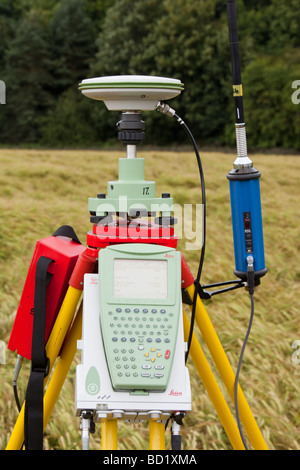 A differential GPS being used in real time kinematic survey, to survey ...