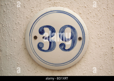 House Number 39 sign Stock Photo - Alamy