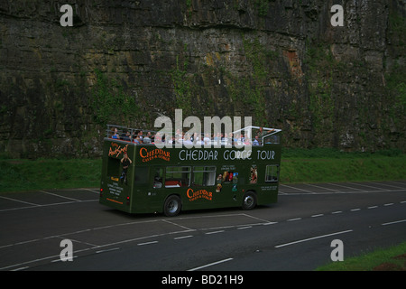The Cheddar Gorge tour bus makes it way around Horseshoe Bend in the ...