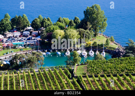 Harbour and Camping de la Pichette Stock Photo - Alamy
