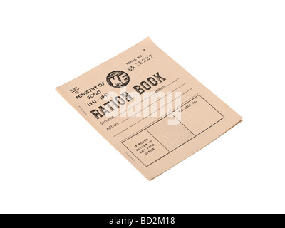 Vintage old British Ration book Food Ministry Stock Photo - Alamy