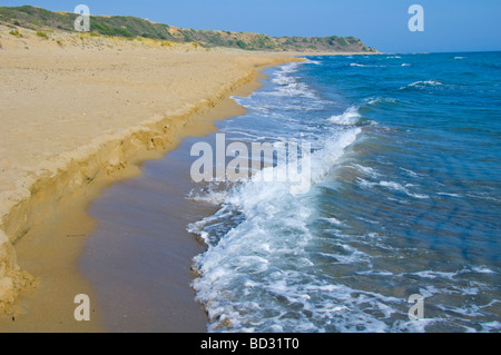 Mounda beach near Skala on the Greek Mediterranean island of Kefalonia ...