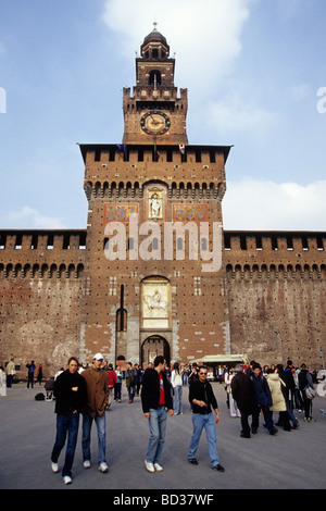 Torre del Filarete, the most known and the main entrance to Sforza's ...