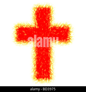 The Bright Fiery Cross Stock Photo - Alamy
