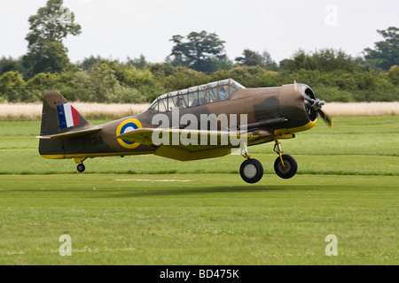 Cockpit of American WW2 vintage Harvard 2B naval aircraft Stock Photo ...