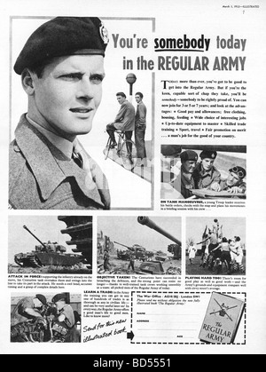 1950s UK Army Recruitment Magazine Advert Stock Photo - Alamy