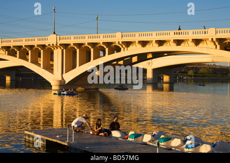 Town Lake & Mill Avenue Bridge, Tempe, Greater Phoenix Area, Arizona ...