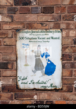 Victorian job advertising sign Stock Photo - Alamy