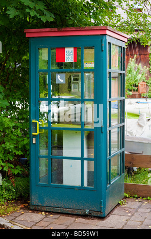 TELEKOM AUSTRIA telephone booth, kiosk, abandoned, unused, overgrown ...