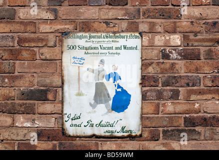 Victorian job advertising sign Stock Photo - Alamy