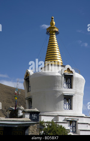the new white chorten built with taiwanese funds just outside the ...