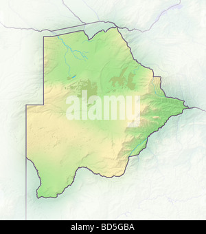 Map of Botswana Stock Photo - Alamy