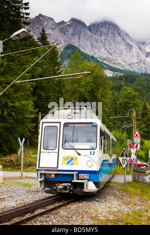 The Bavarian Zugspitze Railway, a rack railway to the Zugspitzplatt ...