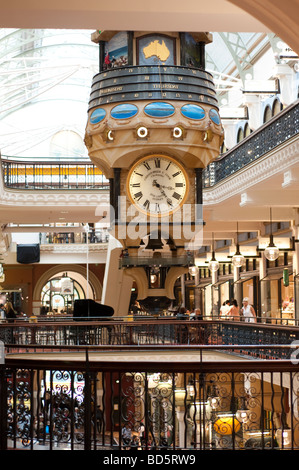 The Great Australian Clock inside the Queen Victoria Building and ...