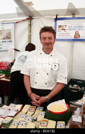 Sean Wilson selling cheese at Bakewell Show Stock Photo - Alamy