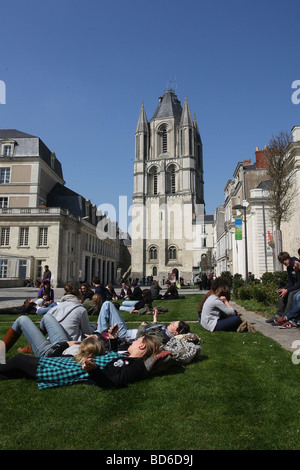 Angers (49) : "Place Michel Debré" square Stock Photo - Alamy