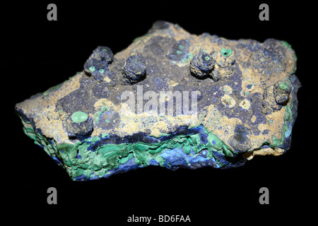 Malachite on Copper, Morenci Mine, Arizona Stock Photo - Alamy