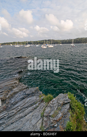 Mawnan beach in cornwall with helston passage at dusk Stock Photo - Alamy