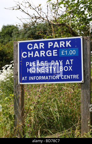 Information sign for car parking charges in the car park at Queen ...