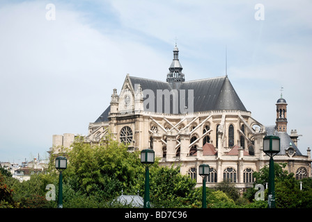 Eglise Saint-Eustache gothic architecture contrasting with the modern ...