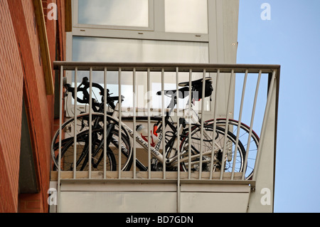 Bikes balcony bicycles storage hi res stock photography and images Alamy