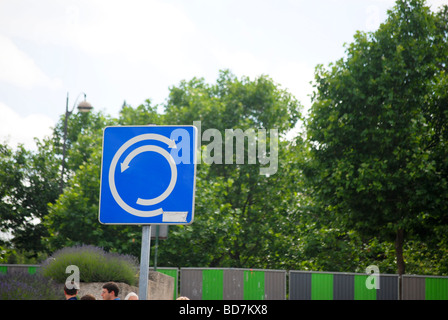 France Paris Traffic sign roundabout Stock Photo - Alamy