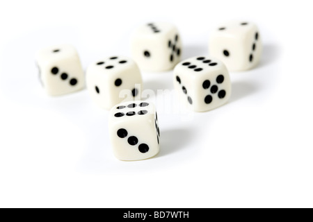 dice, six dice, 1,2,3,4,5,6, numbers Stock Photo - Alamy