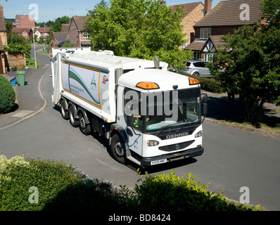Waste collection lorry working in Nottingham, England Stock Photo ...