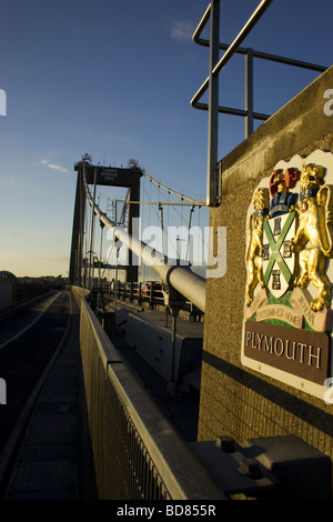 The 1961 Tamar Bridge, Devon and Cornwall border, Plymouth, UK Stock ...