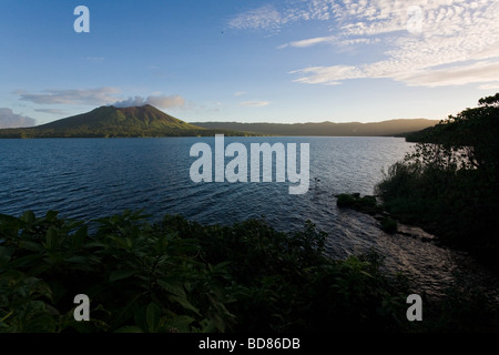 View of Mount Garet over Lake Letas Gaua Island Vanuatu Stock Photo - Alamy