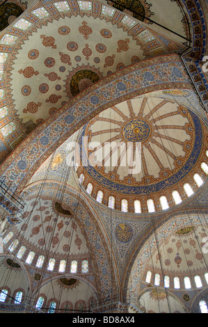 The domed interior of the Blue Mosque Istanbul Turkey Stock Photo - Alamy