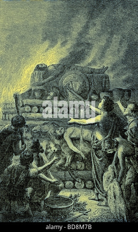 The Funeral Pile of Patroclus Illustration from The Illustrated History ...