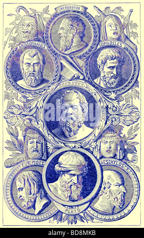 Historian Philosophers and Dramatists of Ancient Greece Stock Photo - Alamy