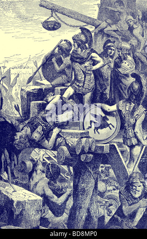 Alexander the Great at the Siege of Tyre Illustration from The ...