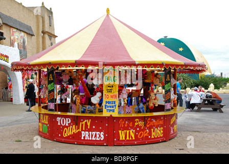 a tombola type stall at the funfair in southport, lancashire, uk Stock ...