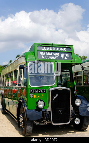 Vintage green bus Stock Photo - Alamy