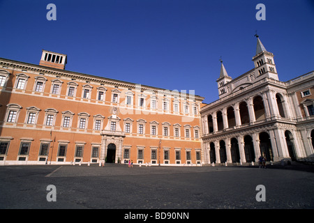 Italy, Rome, Lateran palace and basilica of San Giovanni in Laterano ...
