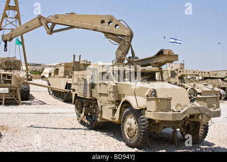 Half Track vehicle with Eyal Crane at the Israeli Armored Corps Museum ...
